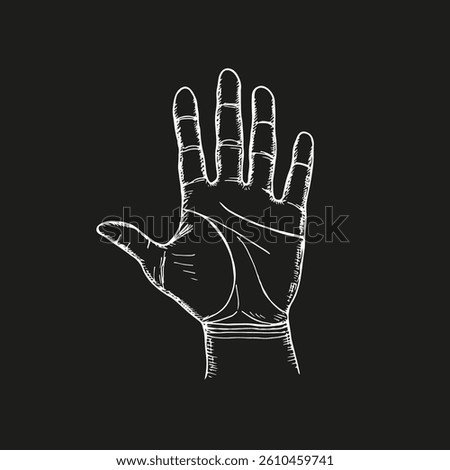 Open Palm Hand Drawing | Free download on ClipArtMag