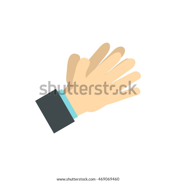 Open Palm Icon Flat Style Isolated Stock Vector (Royalty Free ...
