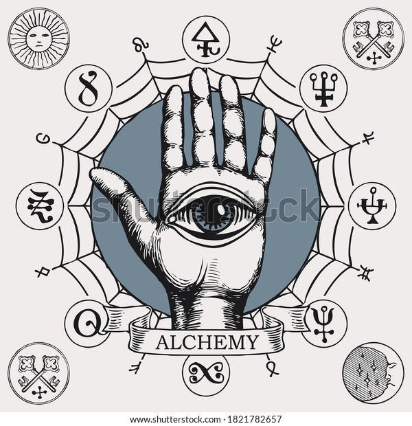 Open Palm Third Eye Symbol Vector Stock Vector (Royalty Free ...