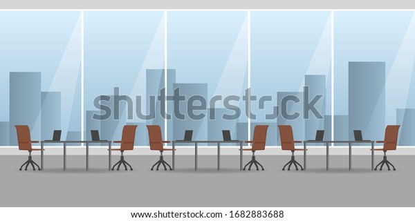 Open Plan Office Vector Illustration Stock Vector (Royalty Free) 1682883688
