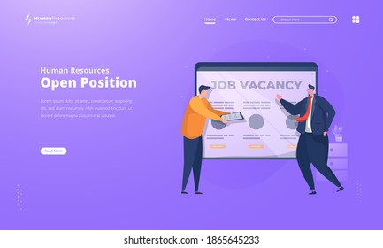 Open Position Job Vacancy Illustration Concept Stock Vector (Royalty ...