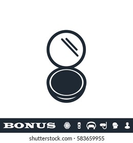 Open Powder Icon Flat Black Pictogram Stock Vector (Royalty Free ...