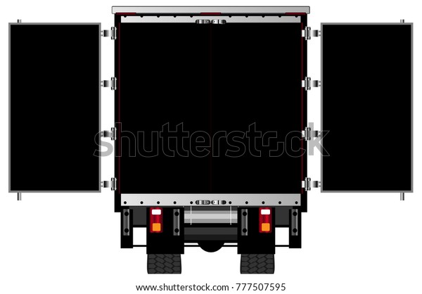 Open Rear Doors Lorry Stock Vector (Royalty Free) 777507595 | Shutterstock