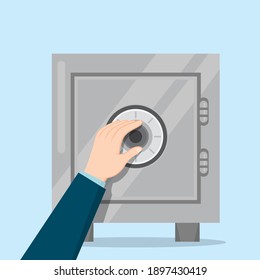 Open Safe Box Illustration Vector Cartoon Stock Vector (Royalty Free ...