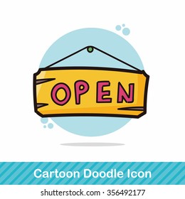 Open Sign Color Doodle Stock Vector (Royalty Free) 356492177 | Shutterstock