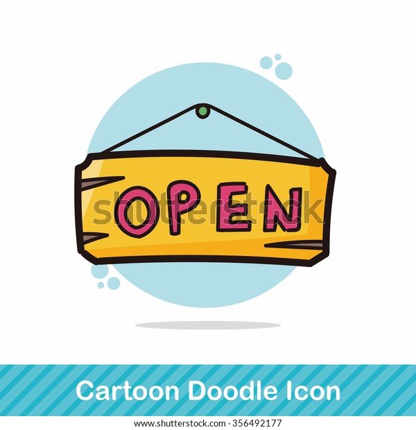 Open Sign Color Doodle Stock Vector (Royalty Free) 356492177 | Shutterstock