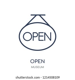 Open Sign Icon Open Sign Linear Stock Vector (Royalty Free) 1214508109 ...