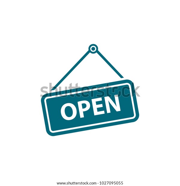 Open Sign Icon Trendy Flat Style Stock Vector (Royalty Free) 1027095055 ...