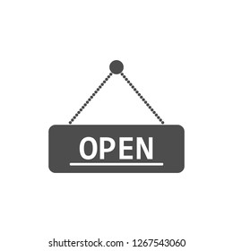 Open Sign Icon Vector Illustration Flat Stock Vector (Royalty Free ...