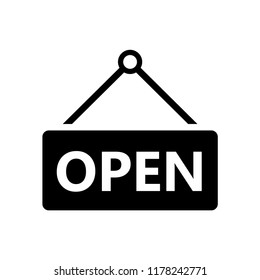 Open Sign Vector Icon Templates Stock Vector (Royalty Free) 1675211353