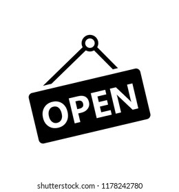 Open Sign Vector Icon Templates Stock Vector (Royalty Free) 1178242780 ...