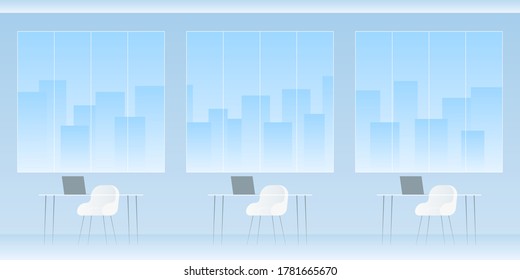 Open Space Office Minimalistic Design Vector Stock Vector (Royalty Free ...