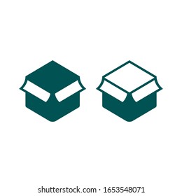 Open Top Lid Box Icon Stock Vector (Royalty Free) 1653548071 | Shutterstock
