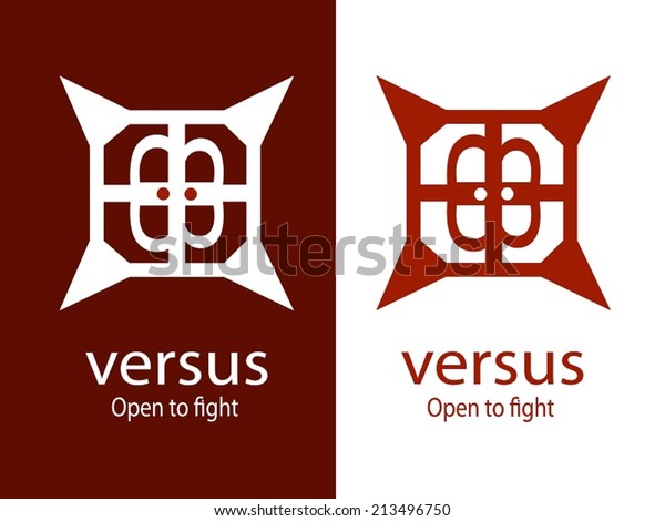 Open Versus Fight Door Logo Design Stock Vector (Royalty Free ...