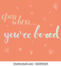Open When You Bored Hand Drawn Stock Vector (Royalty Free) 310393535 ...