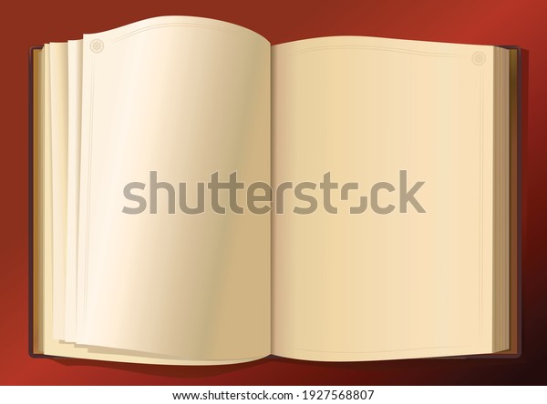 Open Wide Thick Book On Background Stock Vector (Royalty Free ...