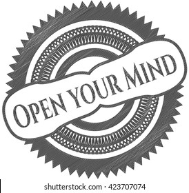 Open Your Mind Draw Pencil Effect Stock Vector (Royalty Free) 423707074 ...