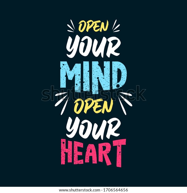 Open Your Mind Open Your Heart Stock Vector (Royalty Free) 1706564656