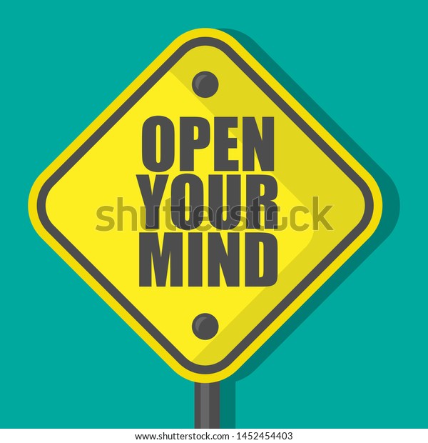 Open Your Mind Sign Isolated On Stock Vector (Royalty Free) 1452454403 ...