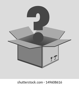 Mystery Box Icon Question Mark Inside Stock Vector (Royalty Free ...