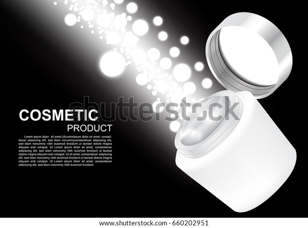 Opened Cream Lights Bubbles Beam On Stock Vector (Royalty Free ...
