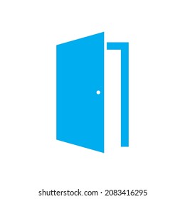 Icône Porte Ouverte. Quitter le symbole : image vectorielle de stock ...