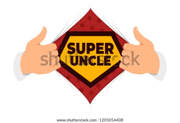 Opening Shirt Super Uncle Vector Illustration Stock Vector (Royalty ...