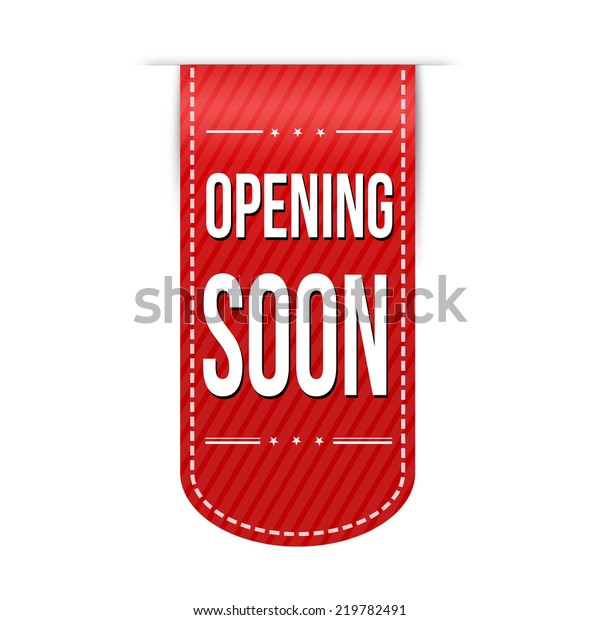 Opening Soon Banner Design Over White Stock Vector (Royalty Free ...