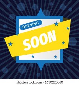 Opening Soon Banner Template Design Stock Vector (Royalty Free ...