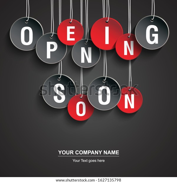 Opening Soon Banner Template Design Stock Vector (Royalty Free ...
