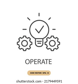 Operate Icons Symbol Vector Elements Infographic Stock Vector (Royalty ...