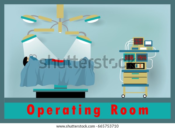 Operating Room Vector Cartoon Illustration Stock Vector (Royalty Free ...