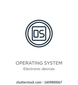 Operating System Icon Thin Linear Operating Stock Vector (Royalty Free ...
