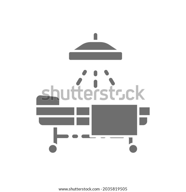 Operating Table Resuscitation Hospital Bed Medical Stock Vector ...