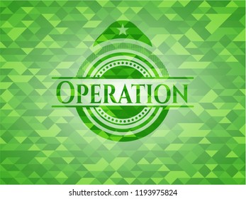 Operation Green Emblem Triangle Mosaic Background Stock Vector (Royalty ...