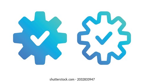 Operation Icon Cog Wheel Symbol Isolated Stock Vector (Royalty Free ...