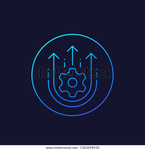Operational Excellence Efficiency Increase Productivity Icon Stock ... Operational Excellence Efficiency Increase Productivity Icon Stock ...