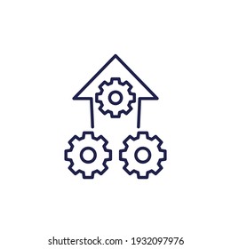 Operational Excellence Efficient Production Line Icon Stock Vector ...