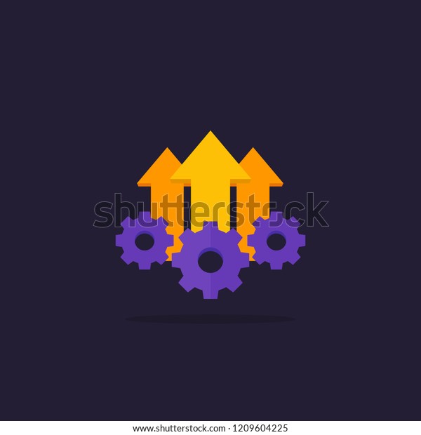 Operational Excellence Production Growth Vector Icon Stock Vector ...