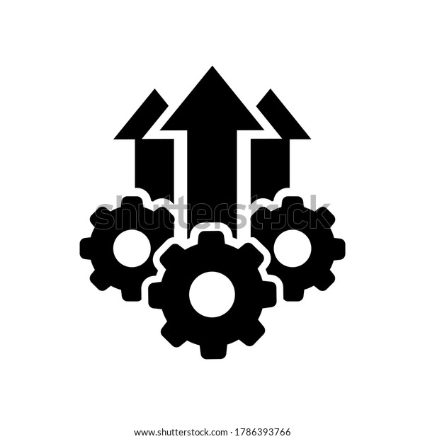 Operational Excellence Vector Icon Production Growth Vetor Stock