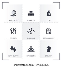 Operations Management Icon Set Stock Vector (Royalty Free) 592633895 ...