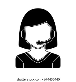 Operator Girl Icon: vector de stock (libre de regalías) 674453440 ...