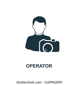 Operator Icon Monochrome Style Design Professions Stock Vector (Royalty ...
