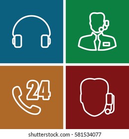 Operator Icons Set Set 4 Operator Stock Vector (Royalty Free) 581534077