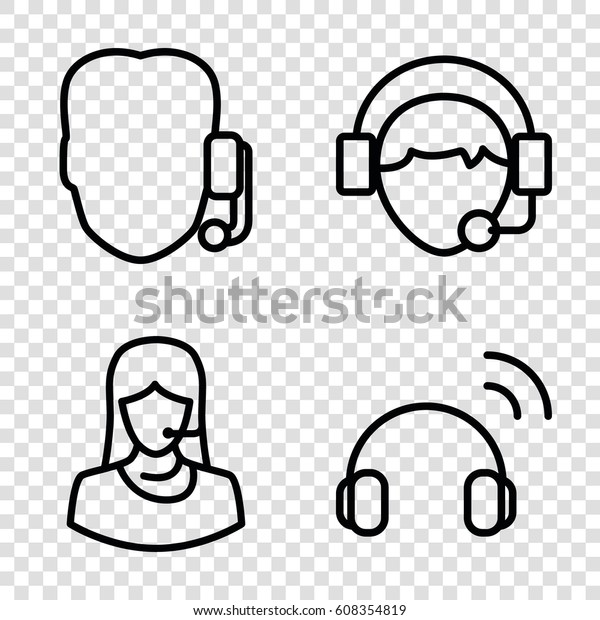Operator Icons Set Set 4 Operator Stock Vector (Royalty Free) 608354819 ...