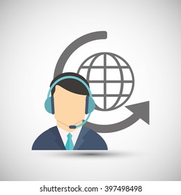 Operator Man Icon Design Stock Vector (Royalty Free) 397498498 ...