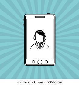 Operator Man Icon Design Vector Illustration Stock Vector (Royalty Free ...