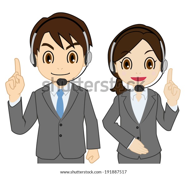 Operator Raising Finger Stock Vector (Royalty Free) 191887517 ...
