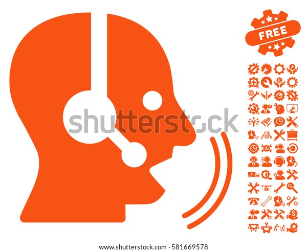 Operator Speech Pictograph Bonus Configuration Pictograms Stock Vector ...
