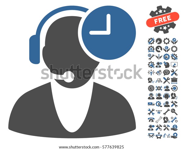 Operator Time Pictograph Bonus Options Pictograms Stock Vector (Royalty ...